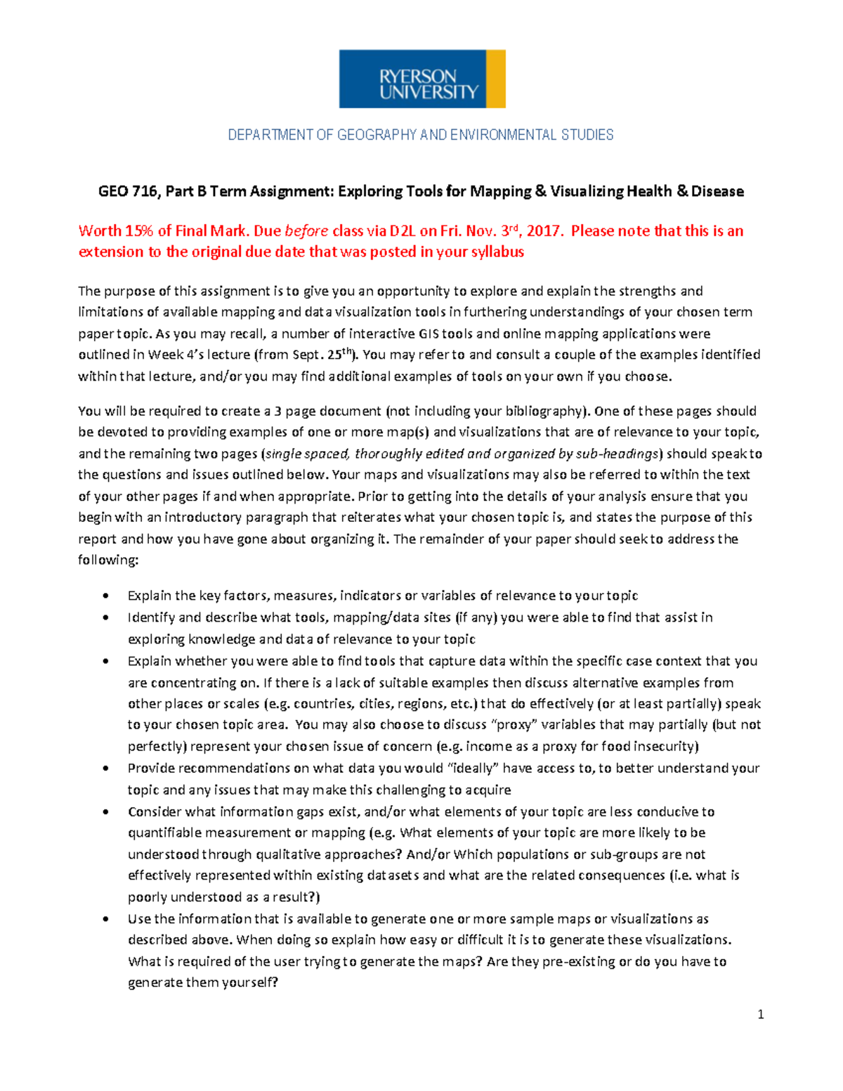 Part B Term Assign Mapping Visualizing - DEPARTMENT OF GEOGRAPHY AND ...