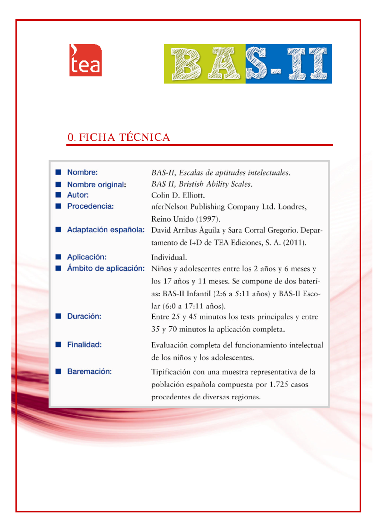 Inf tecnica BAS-II - Apuntes - 0. FICHA TÉCNICA -Página 2 de 7- 1 ...