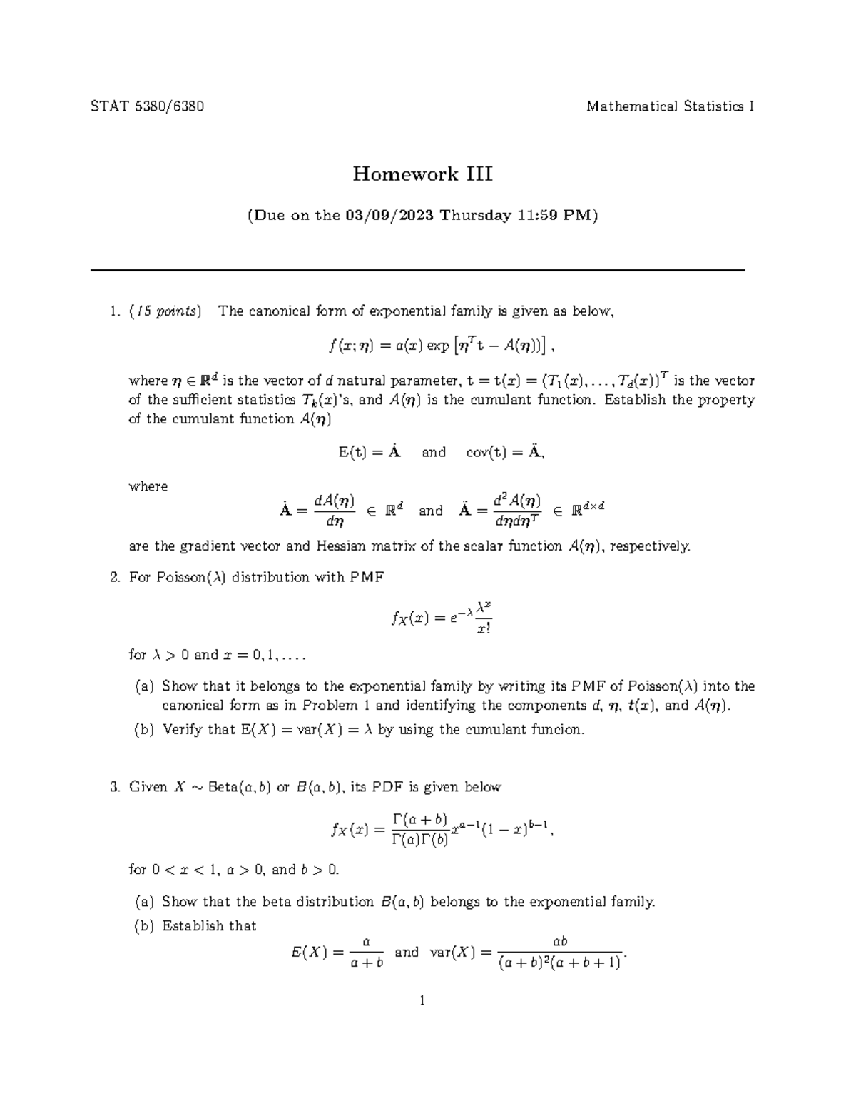 HW03 - Spring 2023 (Mathematical Statistics 1) - STAT 5380/6380 Mathematical Statistics I ...