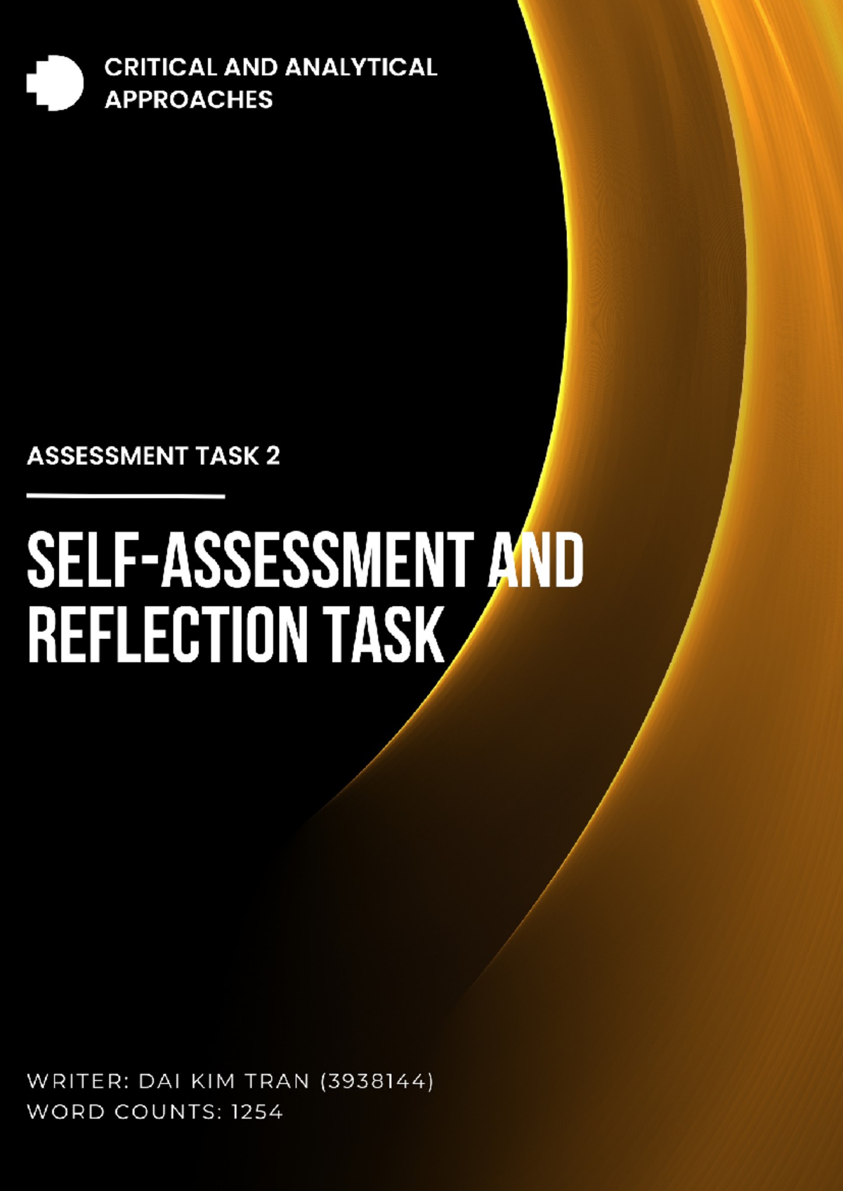 BUSM2541 Assessment Task 2: Self-Assessment and Reflection Task - Table ...