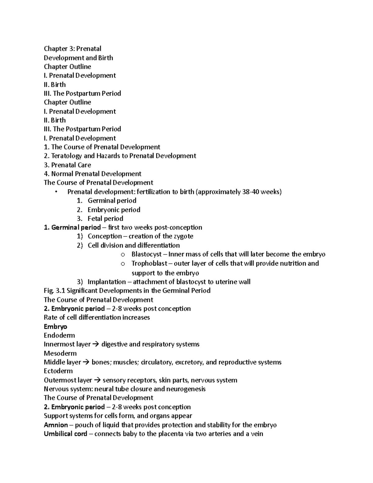 Prenatal Development and Birth - Chapter 3: Prenatal Development and ...