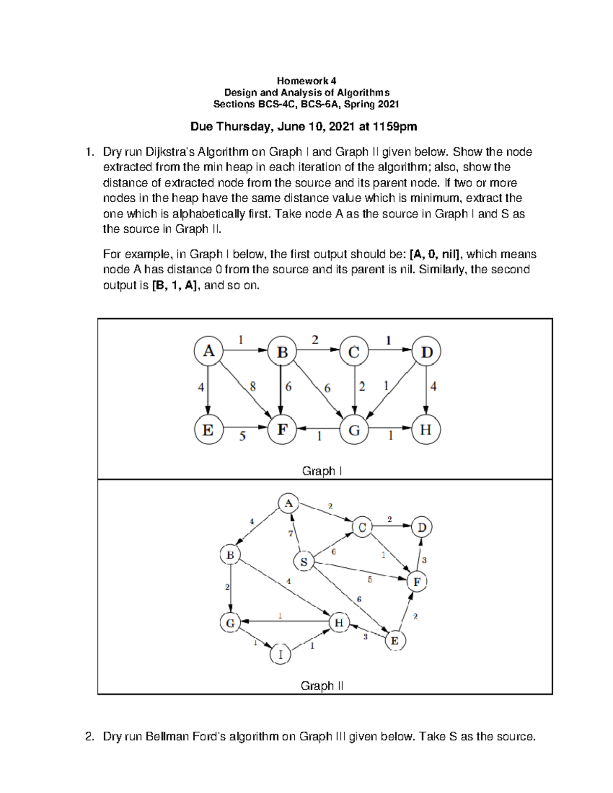 Hw4 It Has Some Problems To Solve In It Design And Analysis Of Algorithms Homework 4