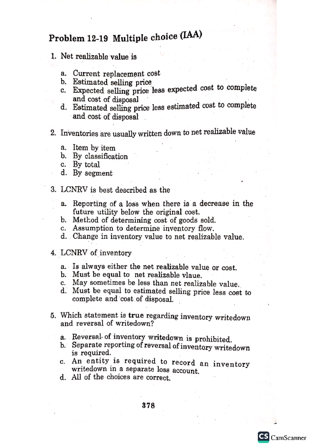Problem 12 - Intermediate Accounting (Volume One) 2021 Edition By ...