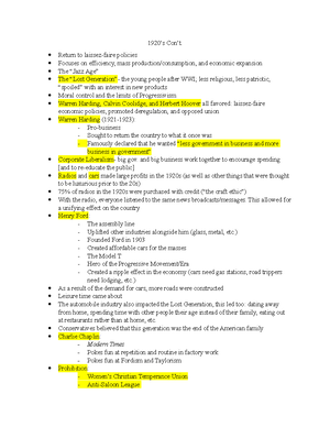 The Gilded Age - This are class lecture notes from the teachers ...