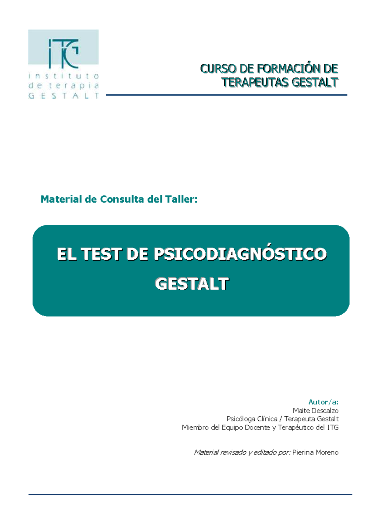 Manual TPG - CCCUUURRRSSSOOO DDDEEE FFFOOORRRMMMAAACCCIIIÓÓÓNNN DDDEEE ...