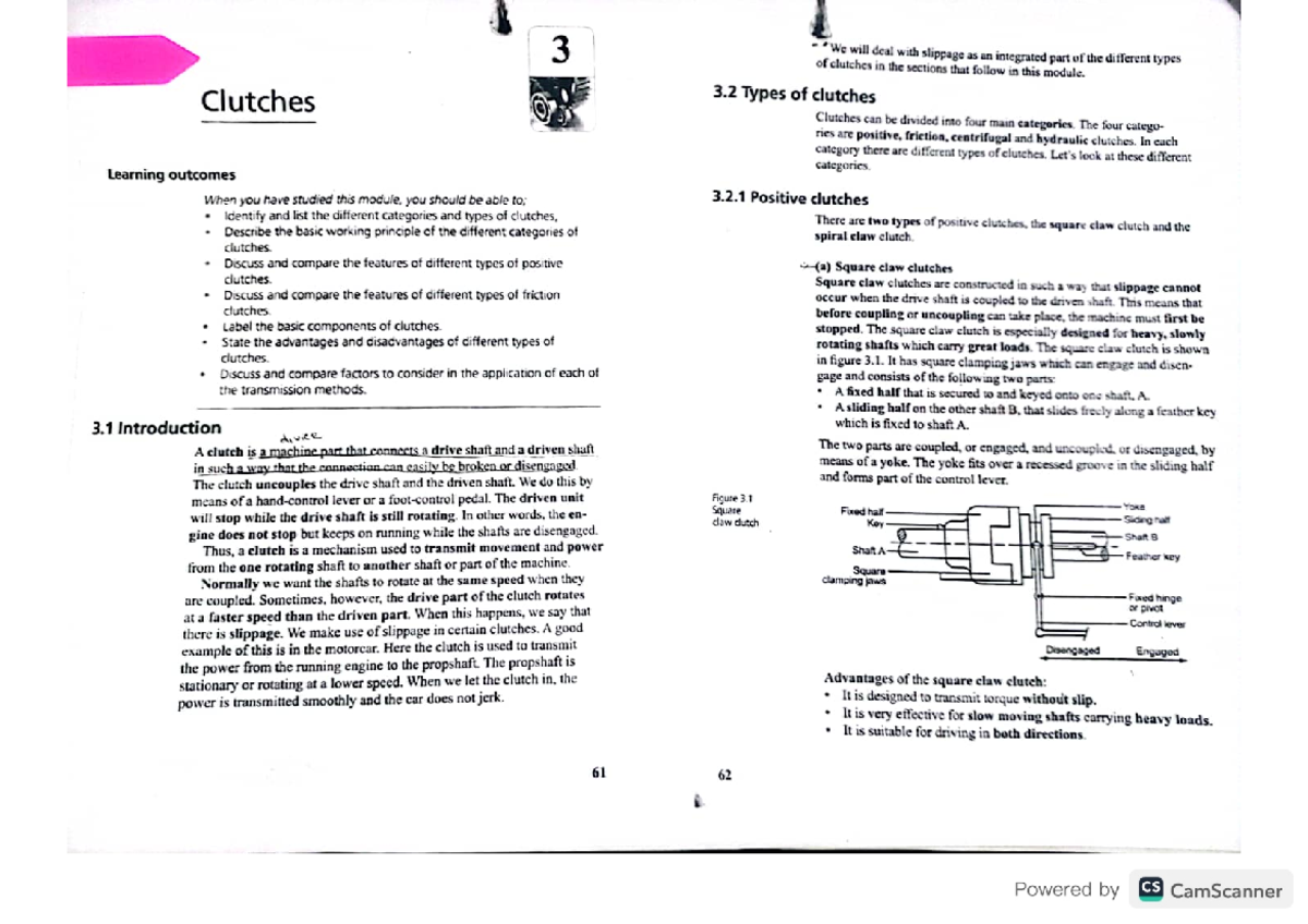 Clutches - 3 We will deal with slippage as an integrated part of the ...