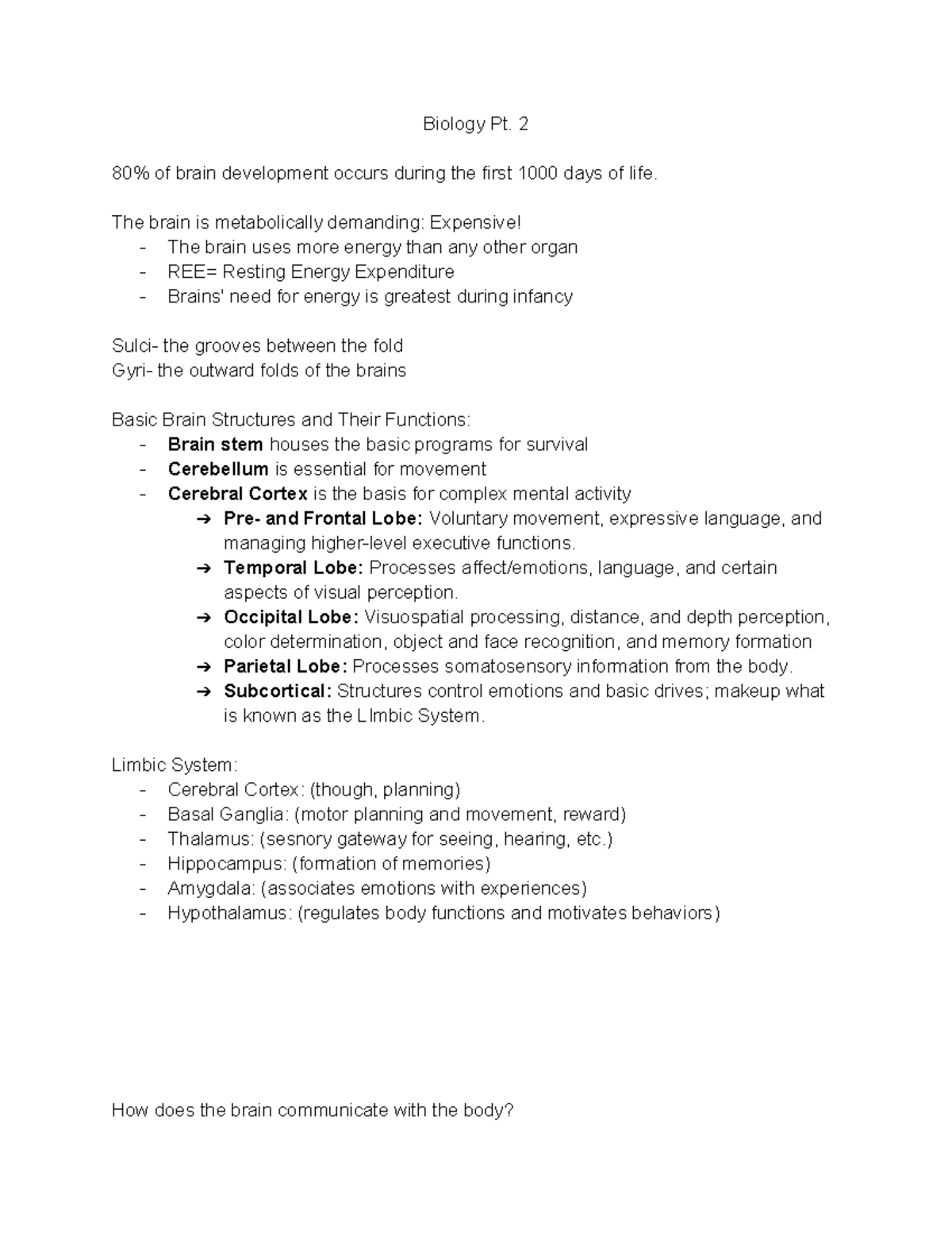 Biology Pt. 2 - PSY 202 Mind and Society with Jeffrey Measelle ...
