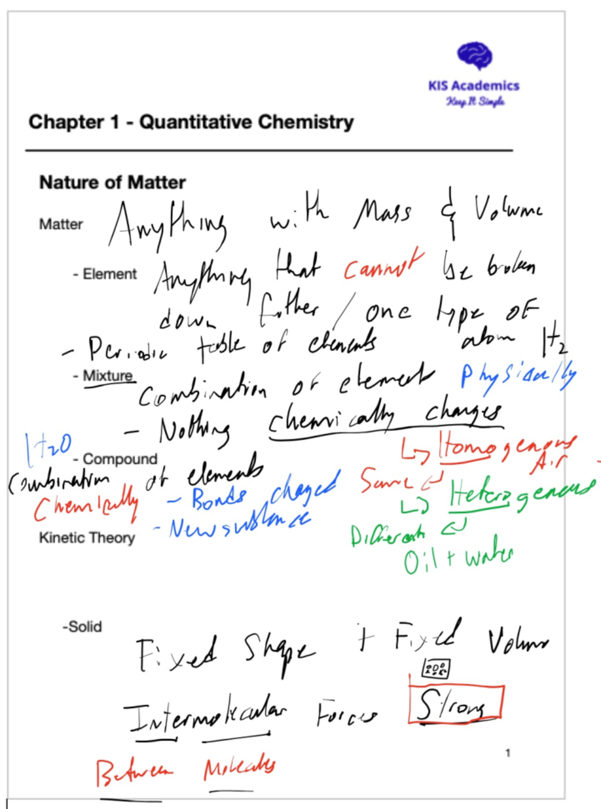 Annotated notes Chapter 1- Quantitative Chem - Chemistry HL - Studocu