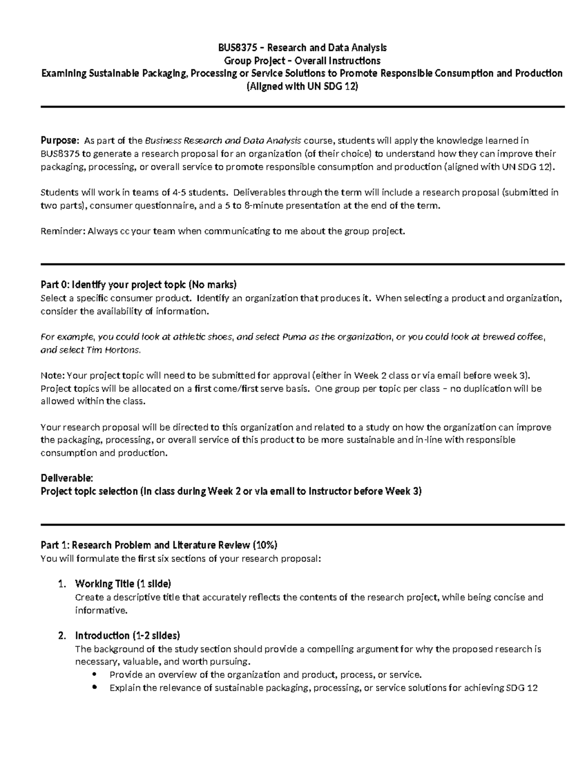BUS8375 Group Project Overview F23 - BUS8375 – Research and Data ...