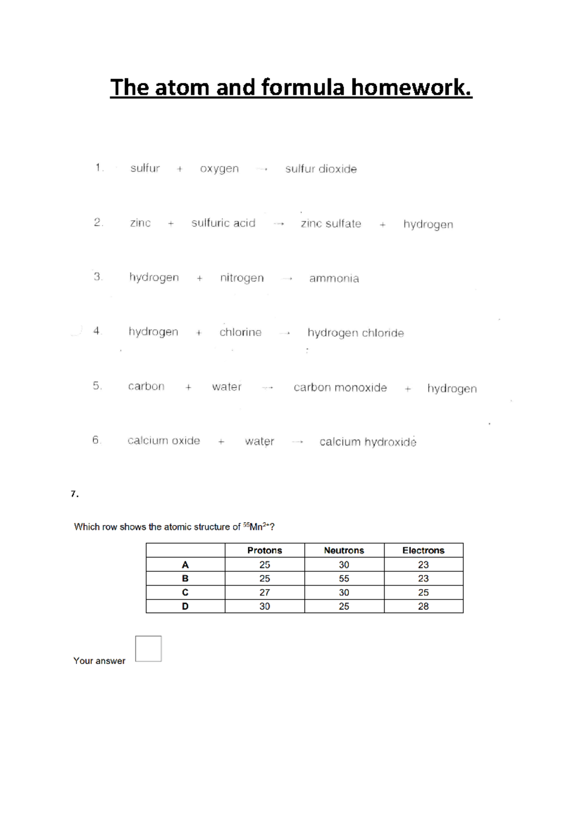 Homework - atom and formula VSE 2021 - Comunicación y Redacción - The ...