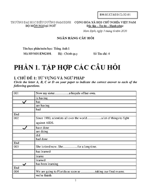 Tiếng anh lớp 4 - Tiếng anh cơ bản - Họ và tên ...