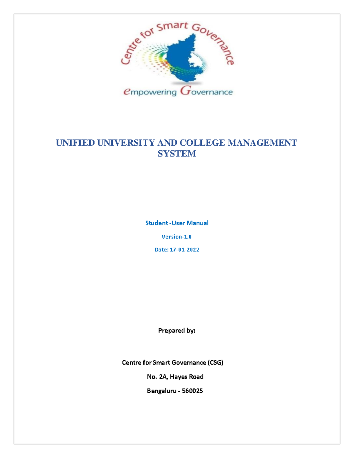 Student Manual v 1 - Yes - UNIFIED UNIVERSITY AND COLLEGE MANAGEMENT ...