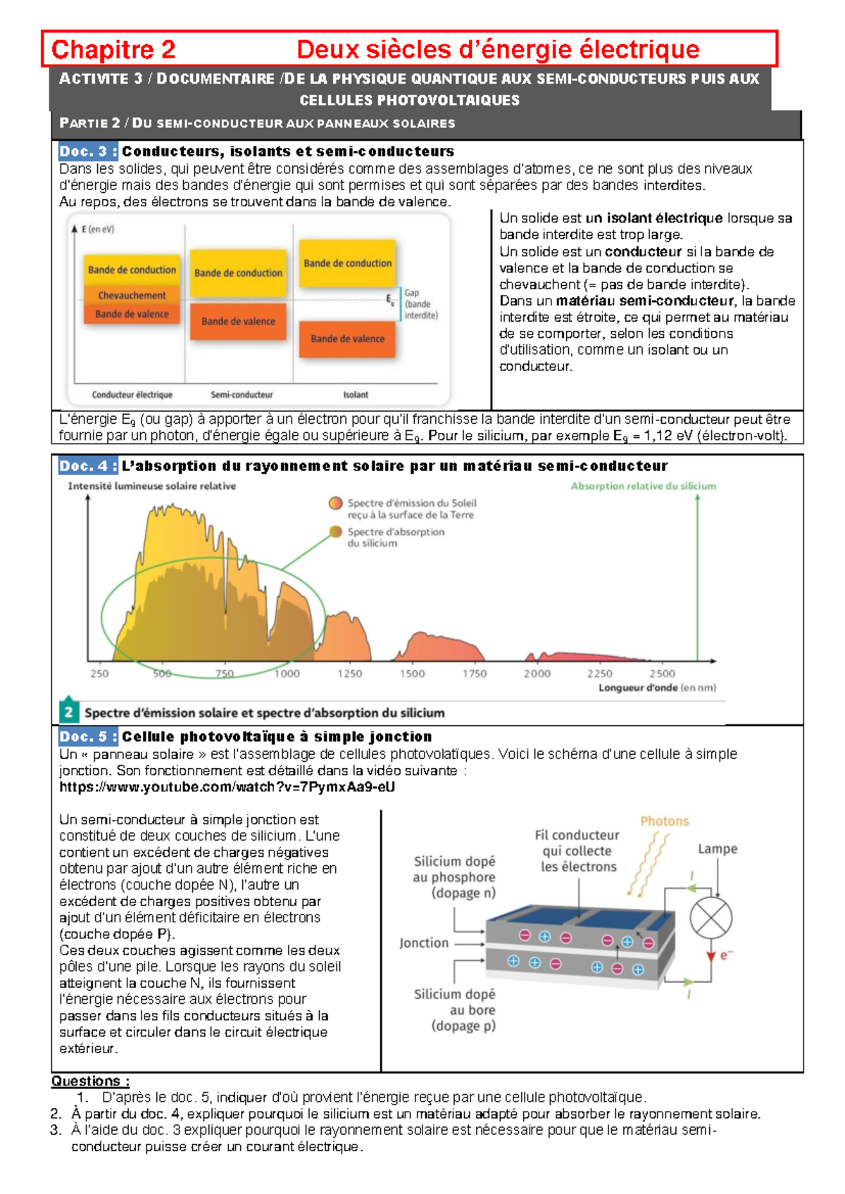 C2-ACT4 semi-conducteurs - Chapitre 2 Deux siècles d’énergie électrique ...