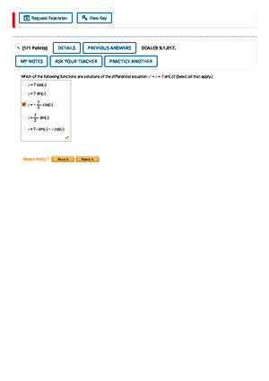 Appendix H Complex Numbers (double) - Math 152, section 4, Spring 2023 Web Assign - Evaluate the ...