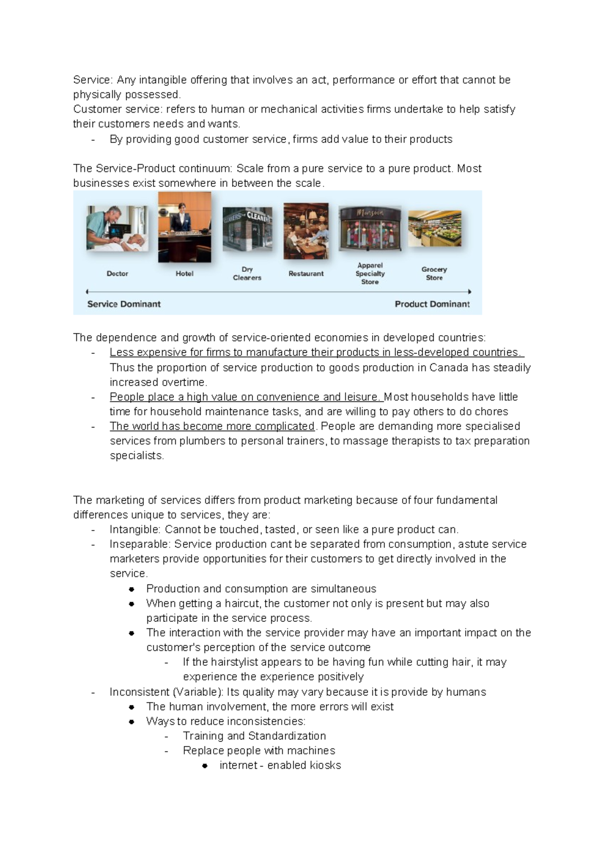 Chapter 10 The Intangible Product - Service: Any intangible offering ...