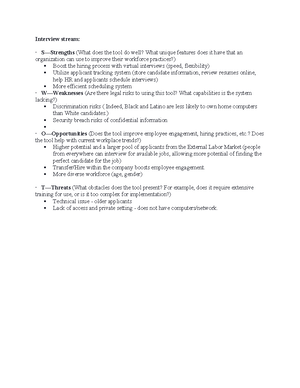 HRM 200 Module Four Assignment SWOT Analysis - Download and save a copy ...