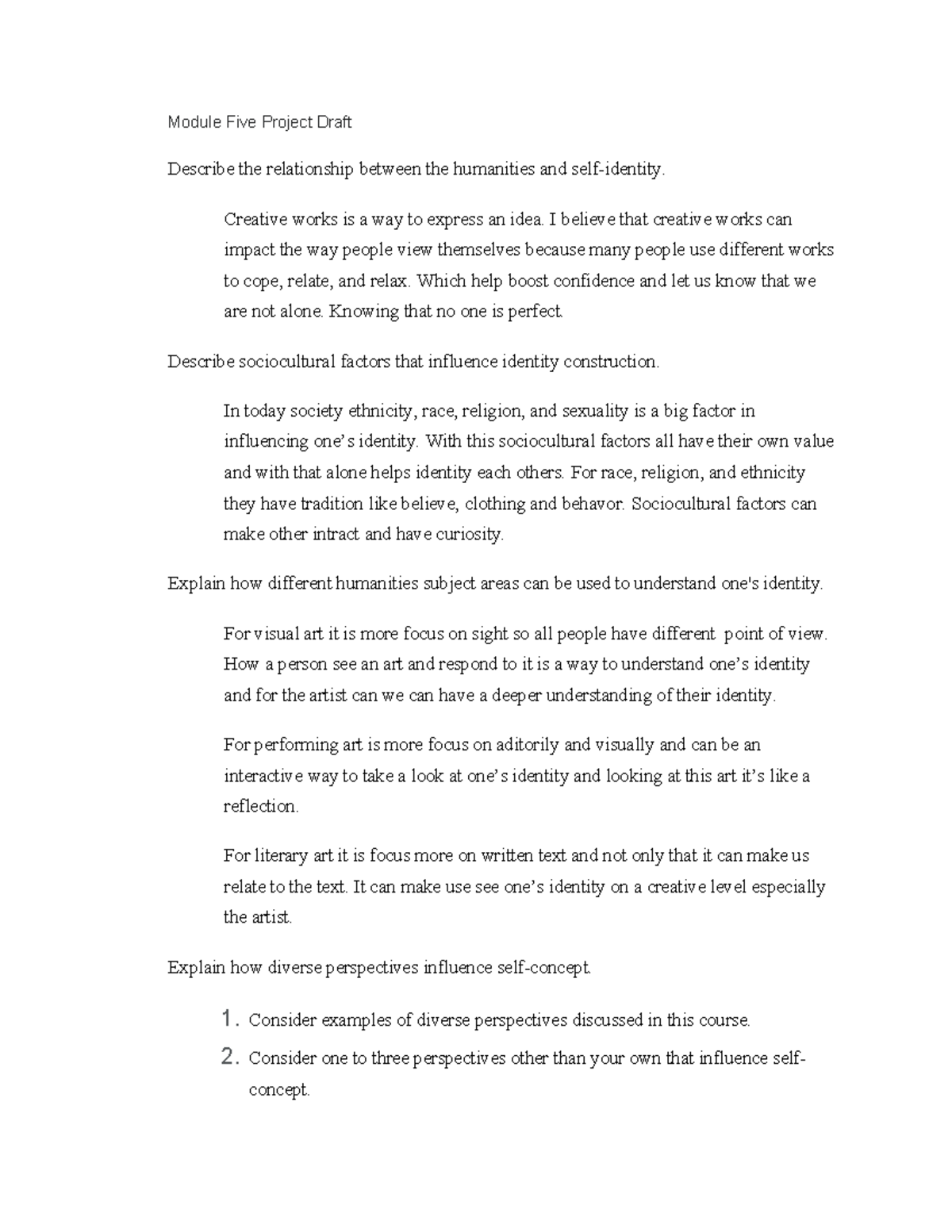 Five Project 1-8 - Module Five Project Draft Describe the relationship ...