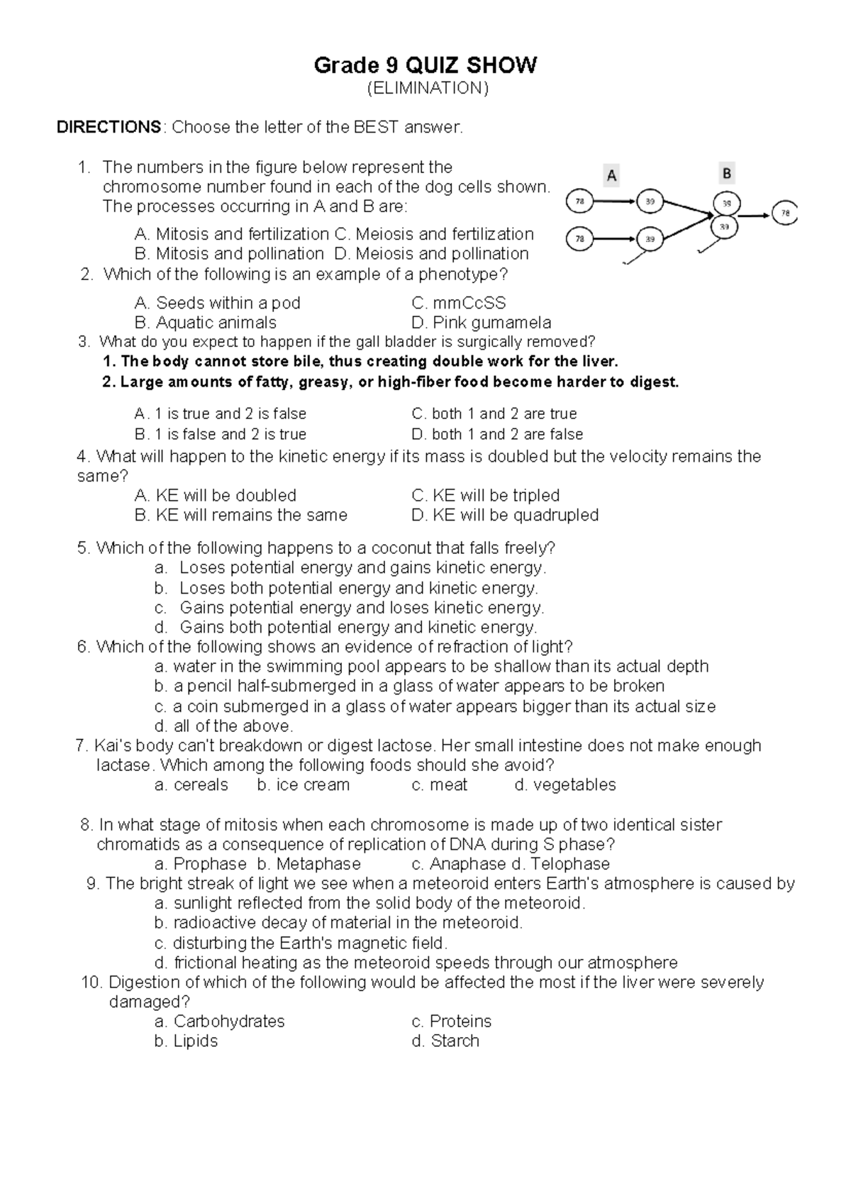 Grade-9-Quiz-Show-Elimination - Grade 9 QUIZ SHOW (ELIMINATION ...