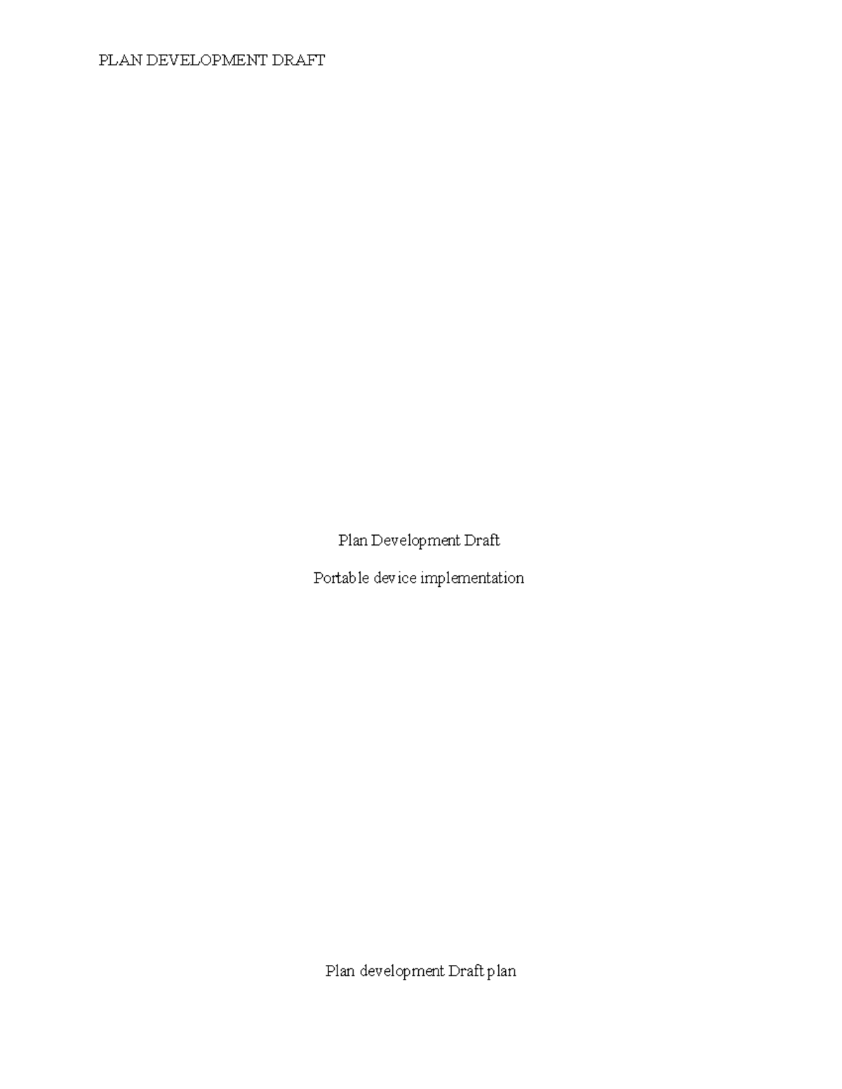 Nic Plan Development Draft-1 - Plan Development Draft Portable device ...