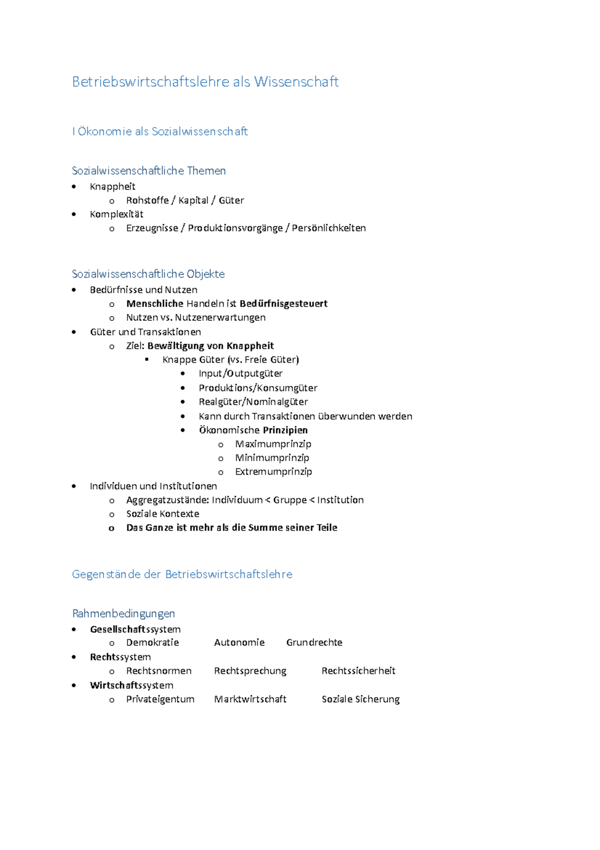 Skript Zusammenfassung betriebswirtschaft - Warning: TT: undefined function: 32 - Studocu