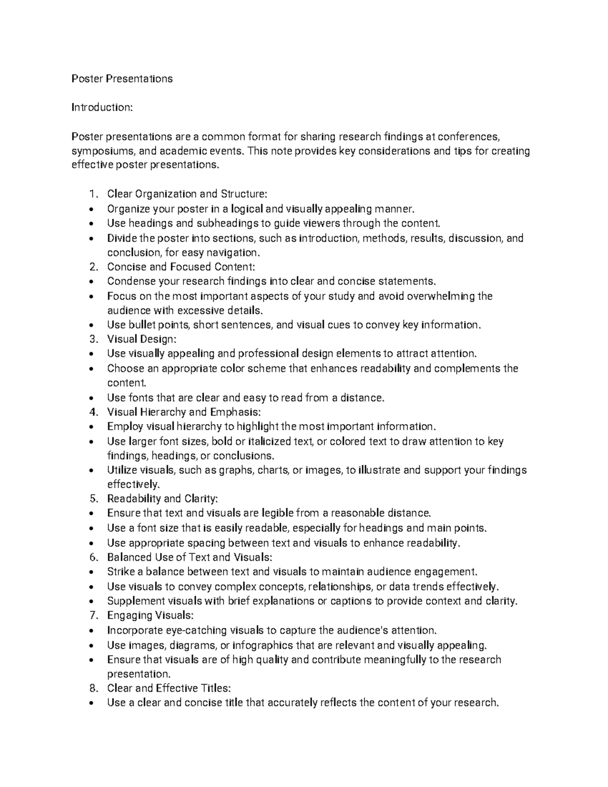 Poster Presentations - Poster Presentations Introduction: Poster ...