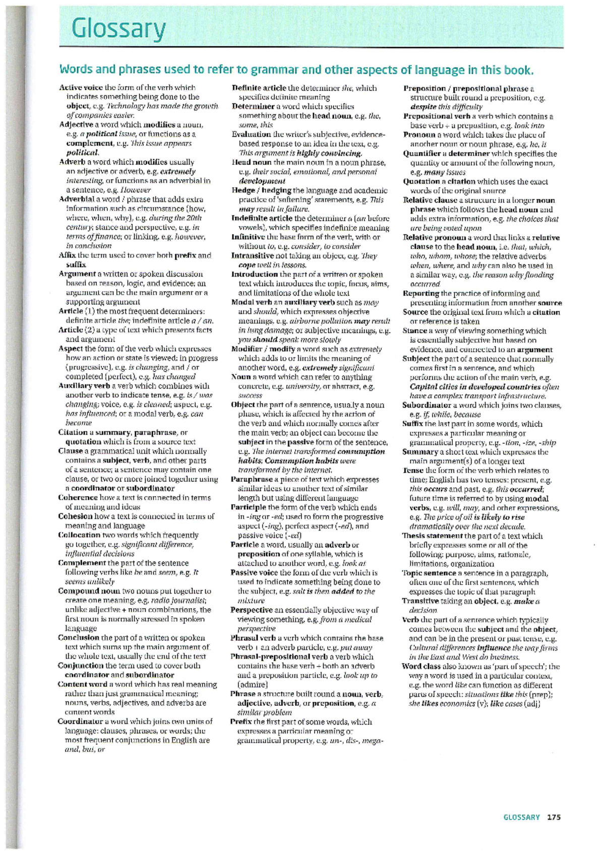 1. Glossary - English - General module - Studocu