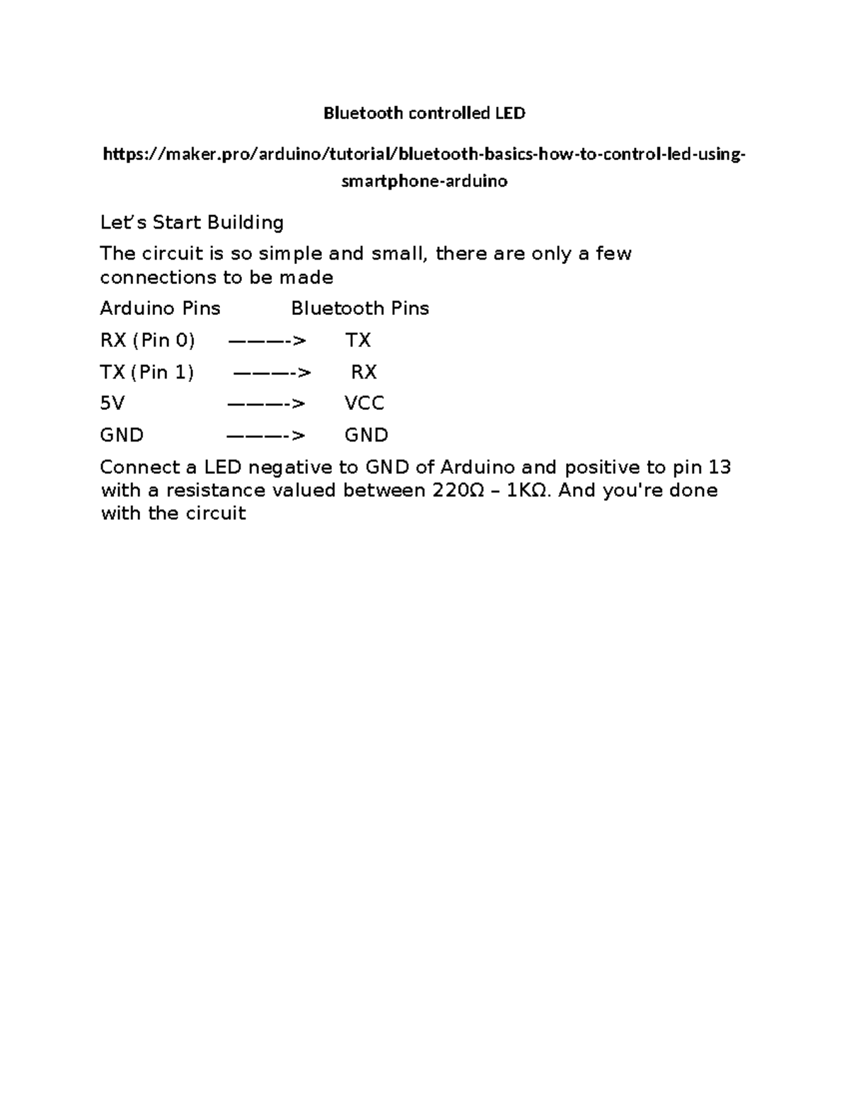 Bluetooth controlled LED - Bluetooth controlled LED - Studocu