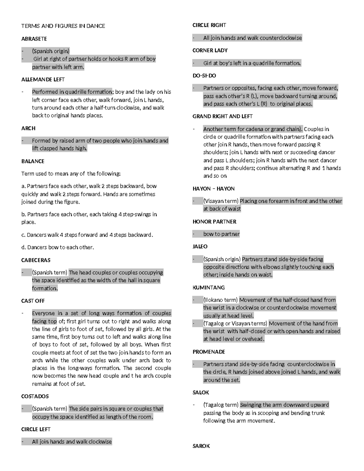 PE-additional - P.E notes - TERMS AND FIGURES IN DANCE ABRASETE ...