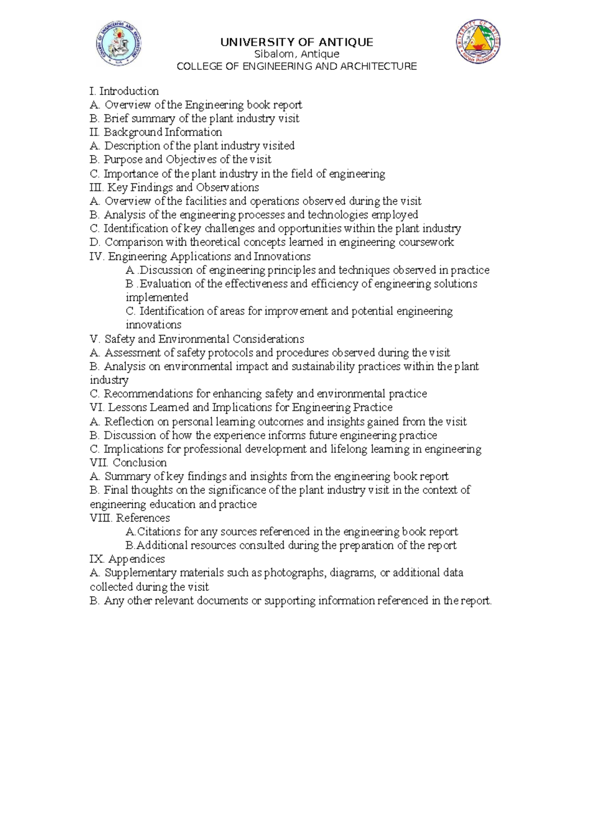 Narrative Report - Summary Storia dell'economia - Sibalom, Antique ...
