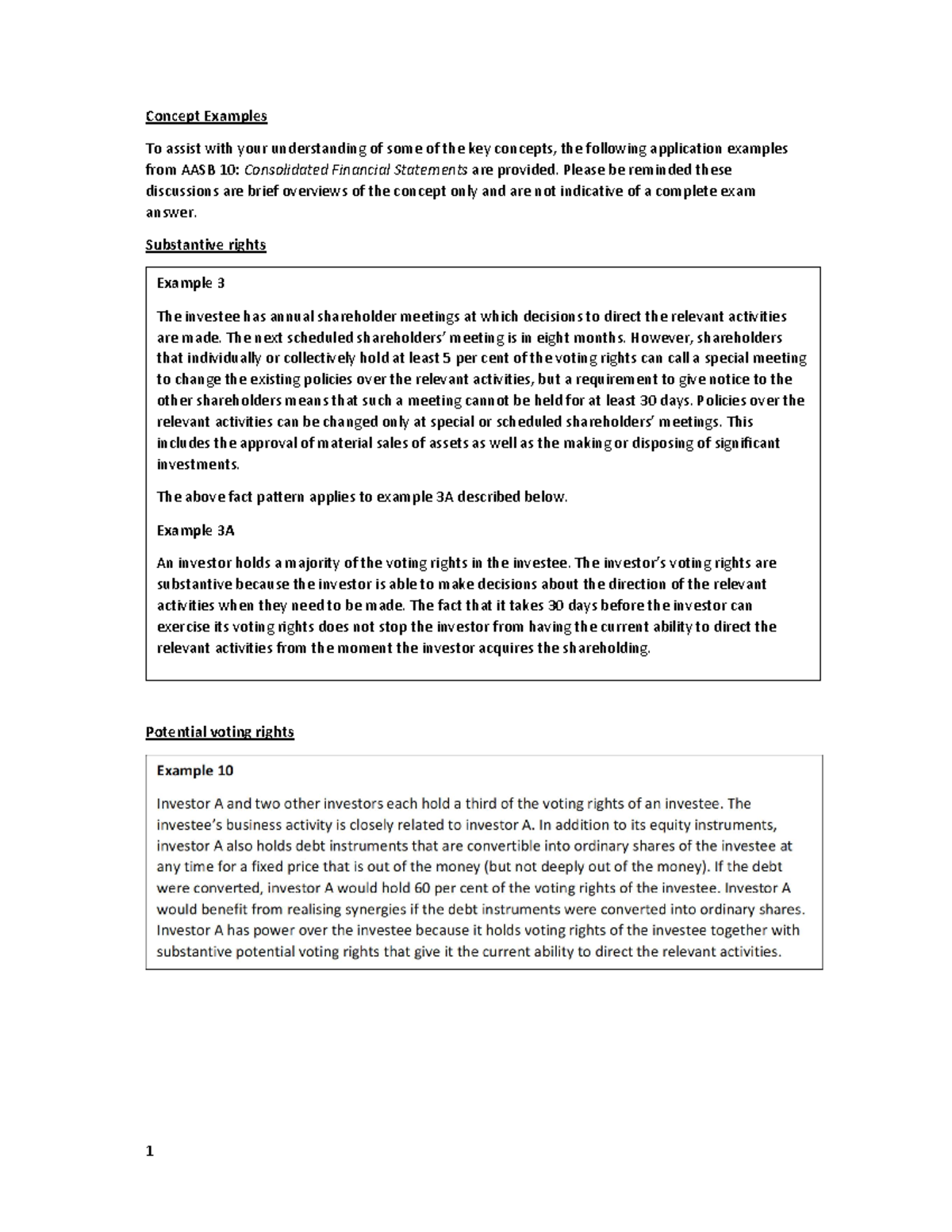 Week 1 Lecture Concept Examples - 1 Concept Examples To assist with ...