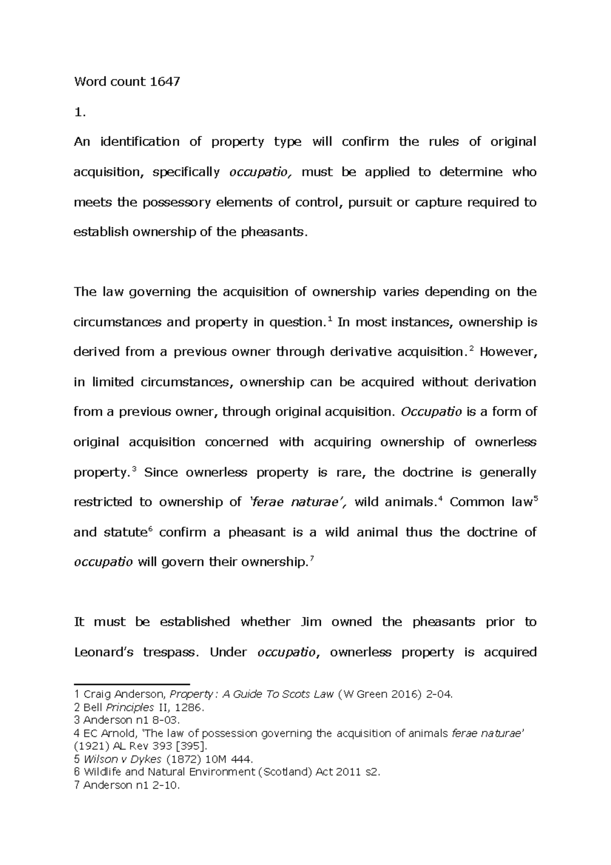 Property CW2 Final - Grade A - Word count 1647 1. An identification of ...