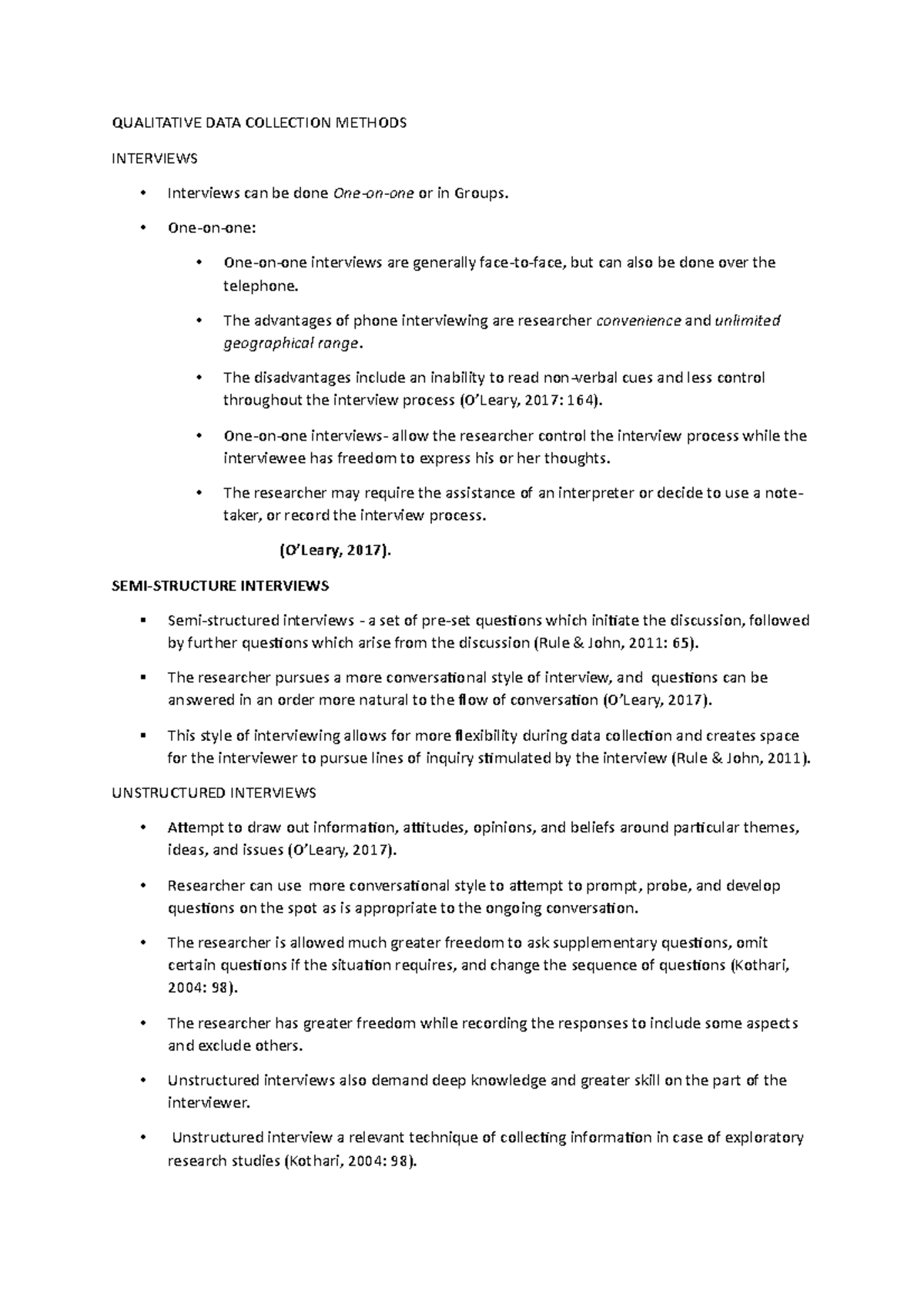 Qualitative DATA Collection Methods - QUALITATIVE DATA COLLECTION ...