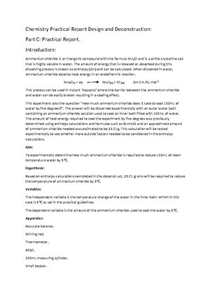 Stain Removal Practical Report Stage 1 Chemistry - Stain Removal ...