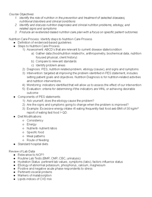Advanced Nutrition Module 2 Notes - Advanced Nutrition Module 2 Chapter ...