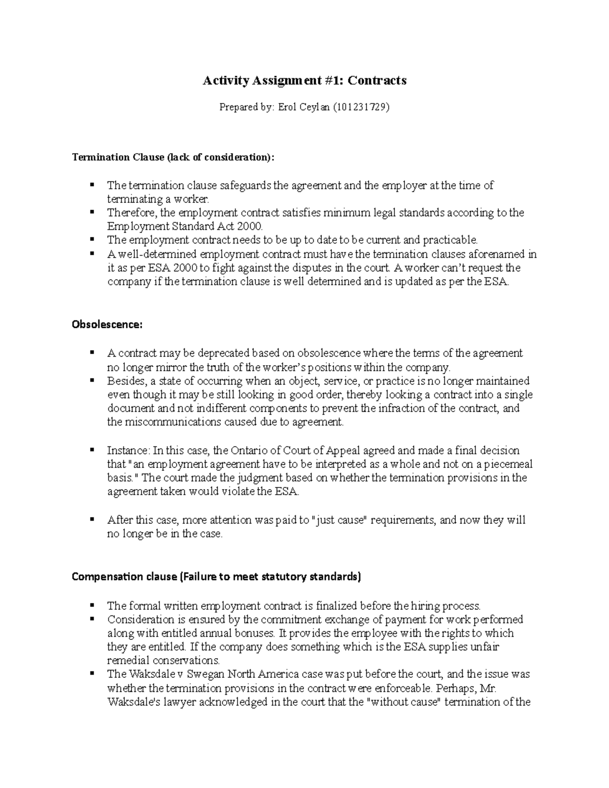 Activity Assignment #1 - ACCT 2031 - George Brown College - Studocu