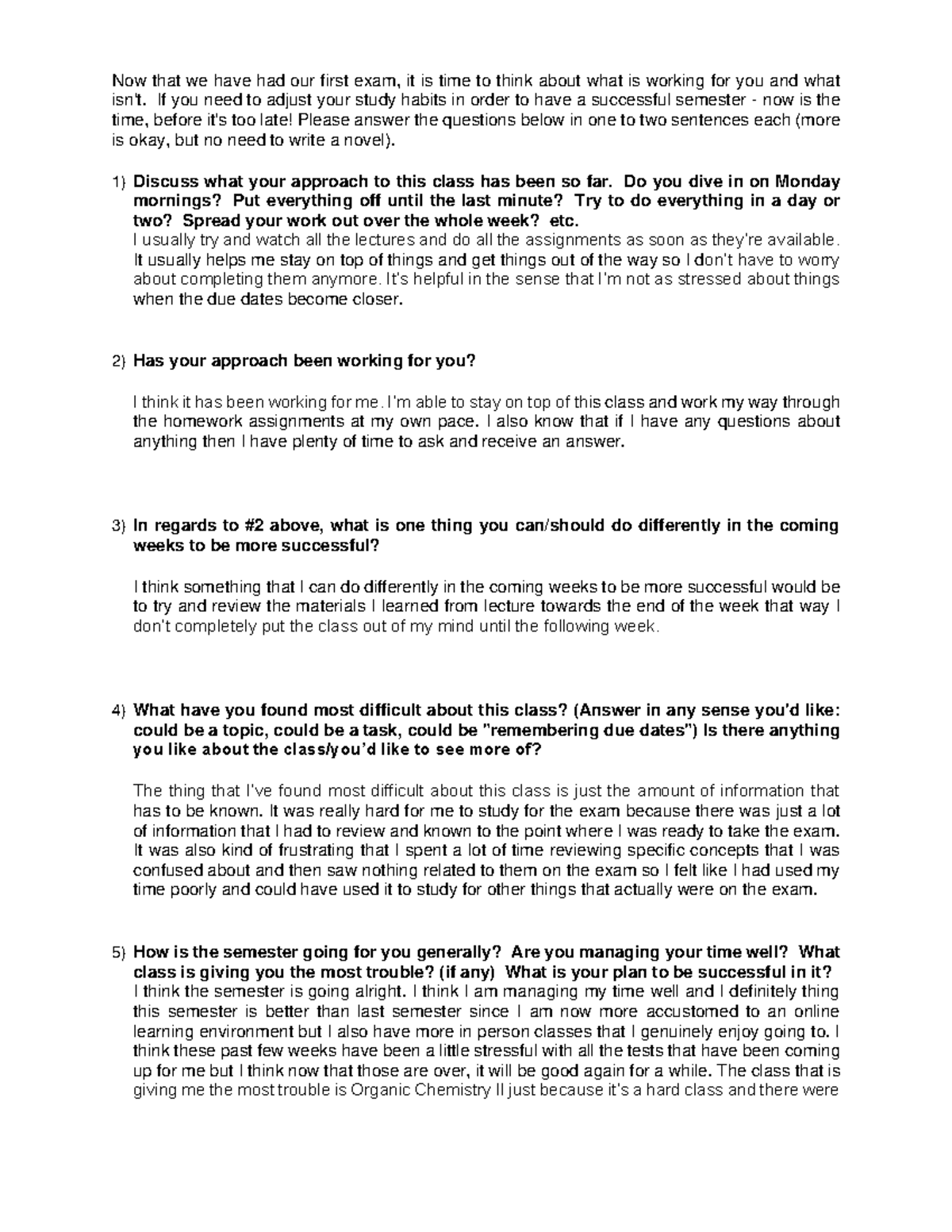 Exam 1 follow-up assignment - Now that we have had our first exam, it ...