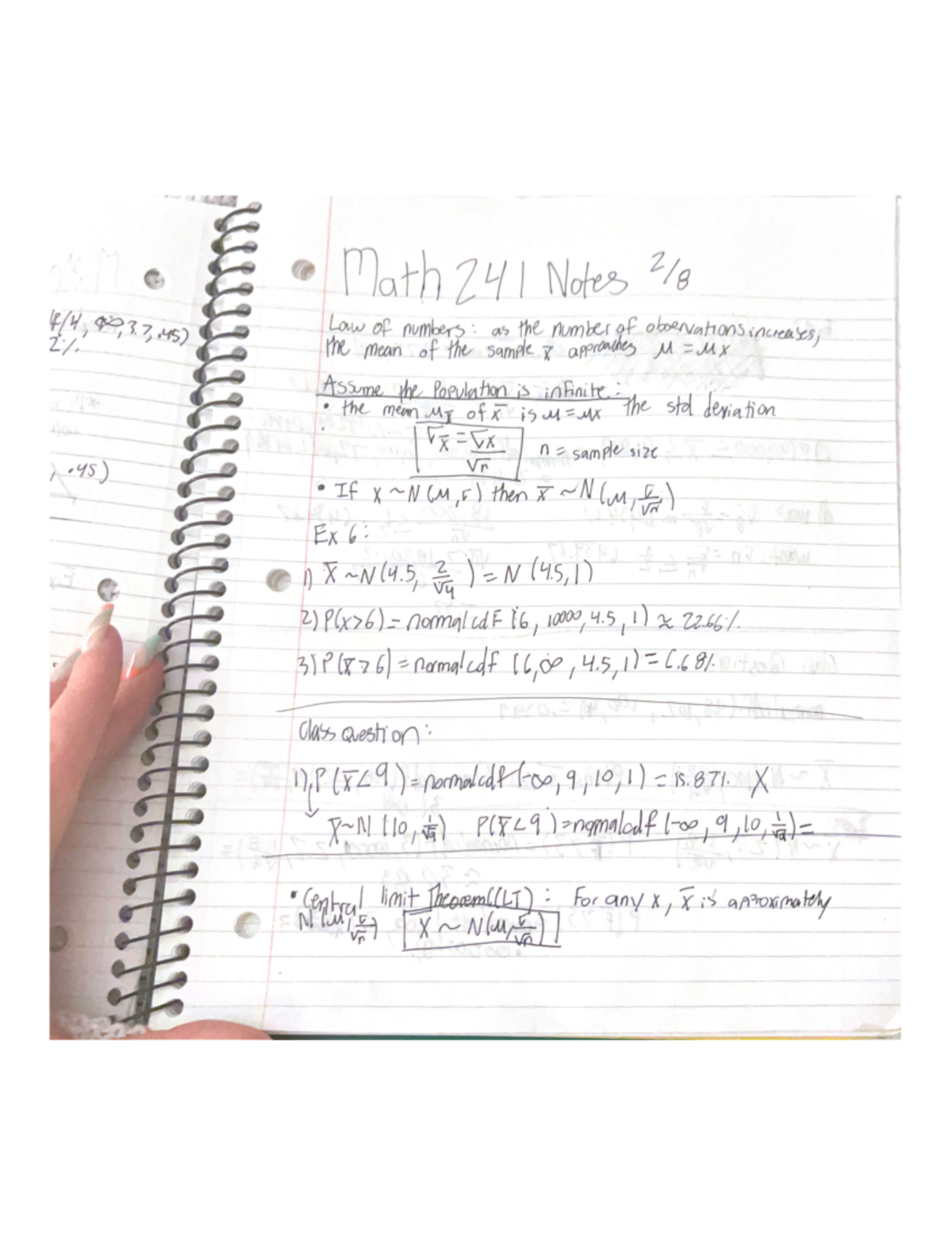 Math 243 2/8 - Probability Notes - MATH 243 - Studocu