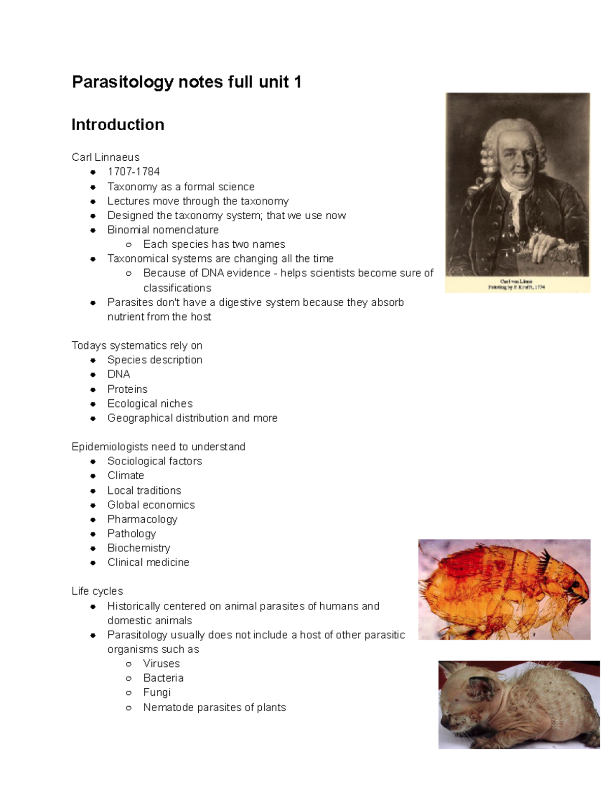 Parasitology note full unit 1 - (2&3 are called undulipodia ...