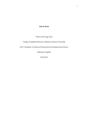 D025 Advocacy Action Plan - D025 - WGU - Studocu