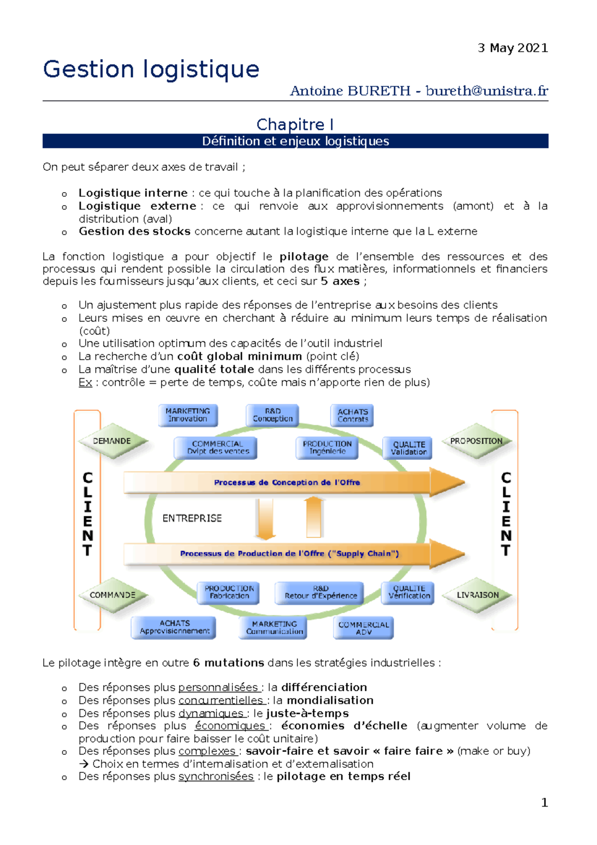 Logistique - Les principes et formules - 23 April 2020 Gestion ...