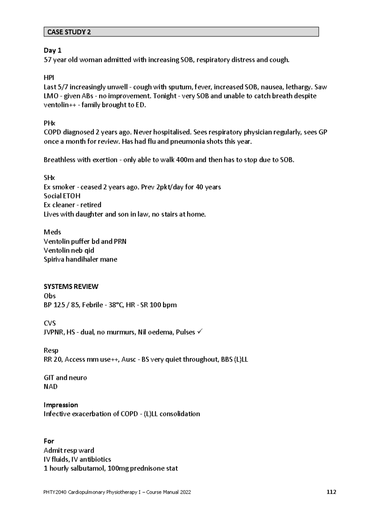 Microsoft Word - PHTY2040 Manual 2022 - PHTY2040 Cardiopulmonary ...