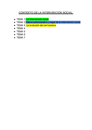 PDF. Contexto de la intervención social. Tema 1 - La intervención social CONTEXTO DE LA ...