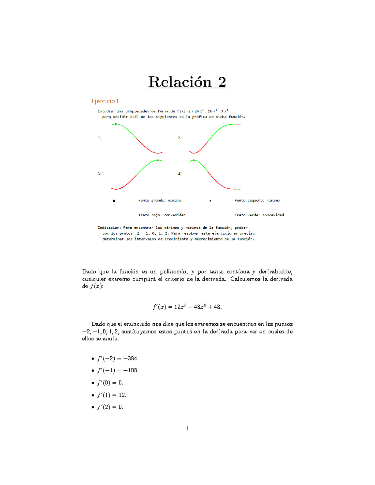 Relacion Resuelta 2 - Solución de ejercicios - Relaci ́on 2 Dado que la ...