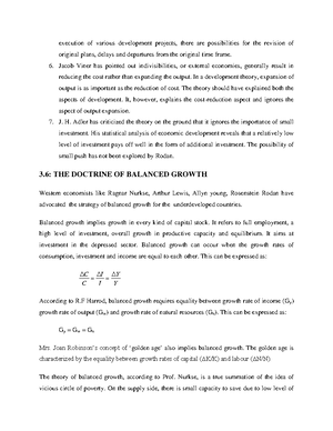 Balanced Growth Theory - In this unit, we will be discussing about the ...