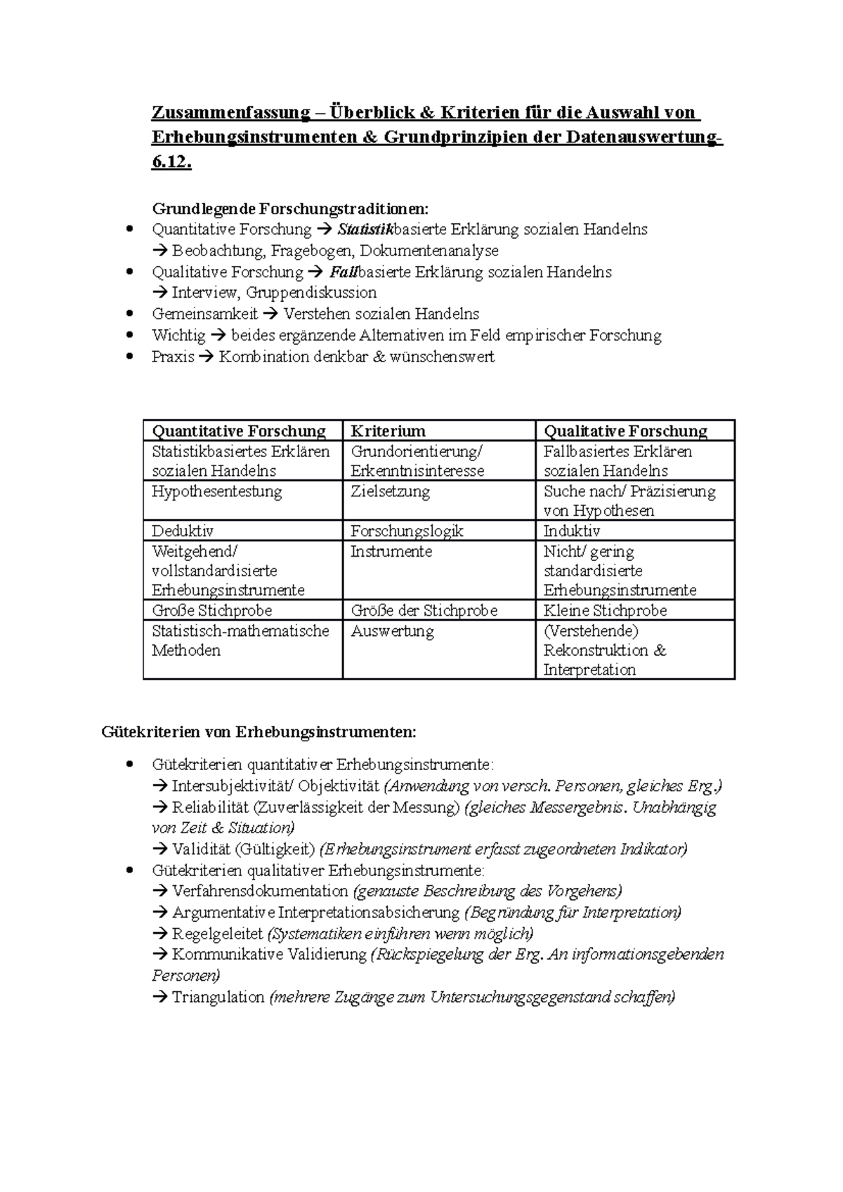 Erhebungsinstrumente - Zusammenfassung – Überblick & Kriterien für die ...