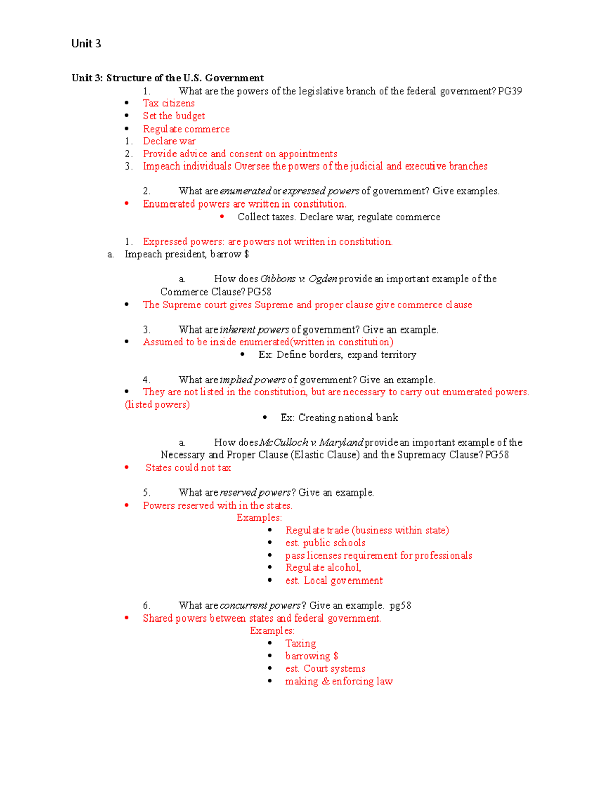 Unit 3-GOV - notes - C963 - WGU - Studocu
