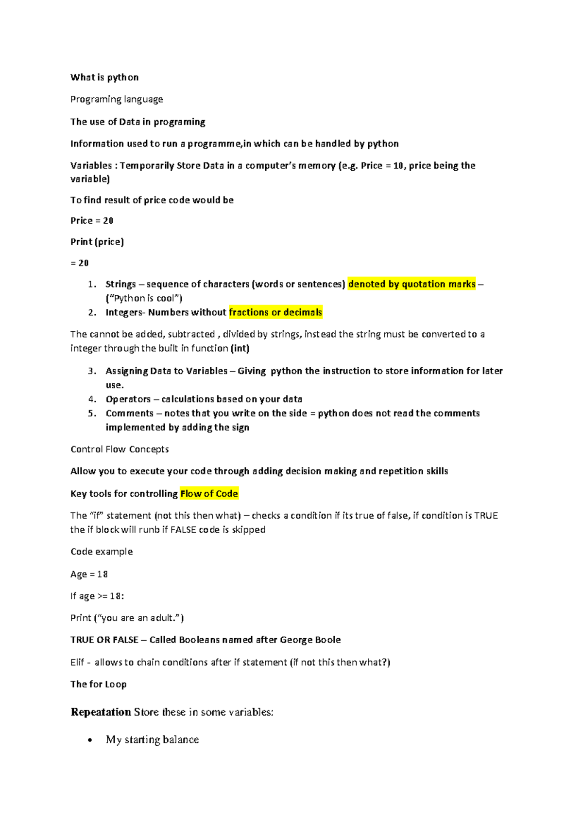 What is python - notes - What is python Programing language The use of ...