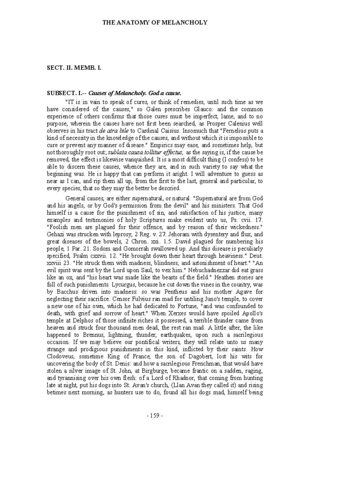 The anatomy of melancholy 3 - THE ANATOMY OF MELANCHOLY SECT. II. MEMB ...