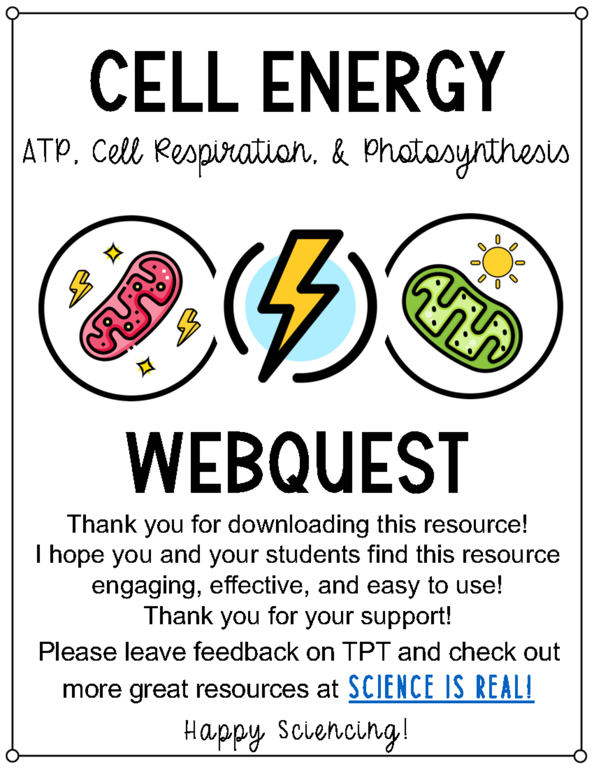 1 Read First Cell Energy Webquest - Please leave feedback on TPT and ...