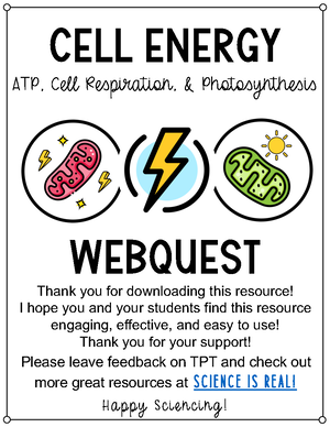Handout for Cell Energy Webquest - CELL ENERGY WEBQUEST Name: Task 1 ...